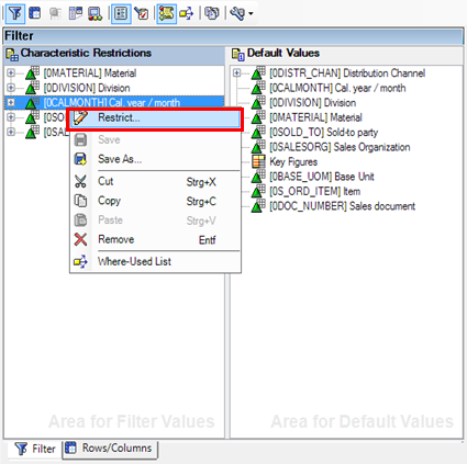 Comparison of SAP BEx Query Designer and eclipse BW Modeling Query ...