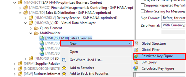 Comparison of SAP BEx Query Designer and eclipse BW Modeling Query ...