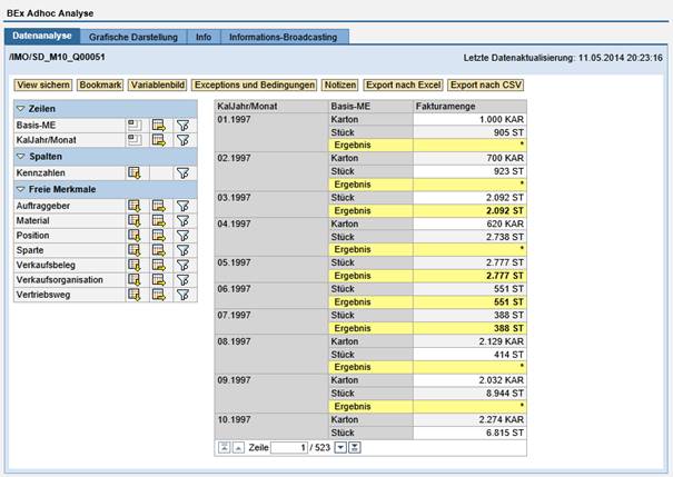 Comparison of SAP BEx Query Designer and eclipse BW Modeling Query ...