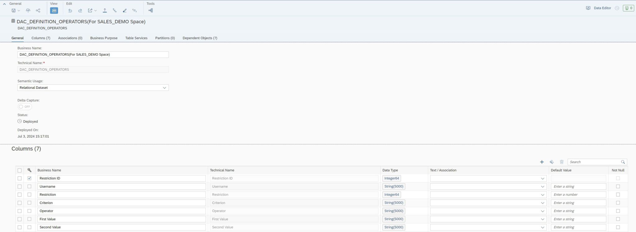 A practical example of the three different types of Data Access Controls (DACs) in Datasphere ...