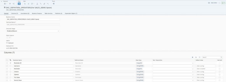 A practical example of the three different types of Data Access Controls (DACs) in Datasphere ...